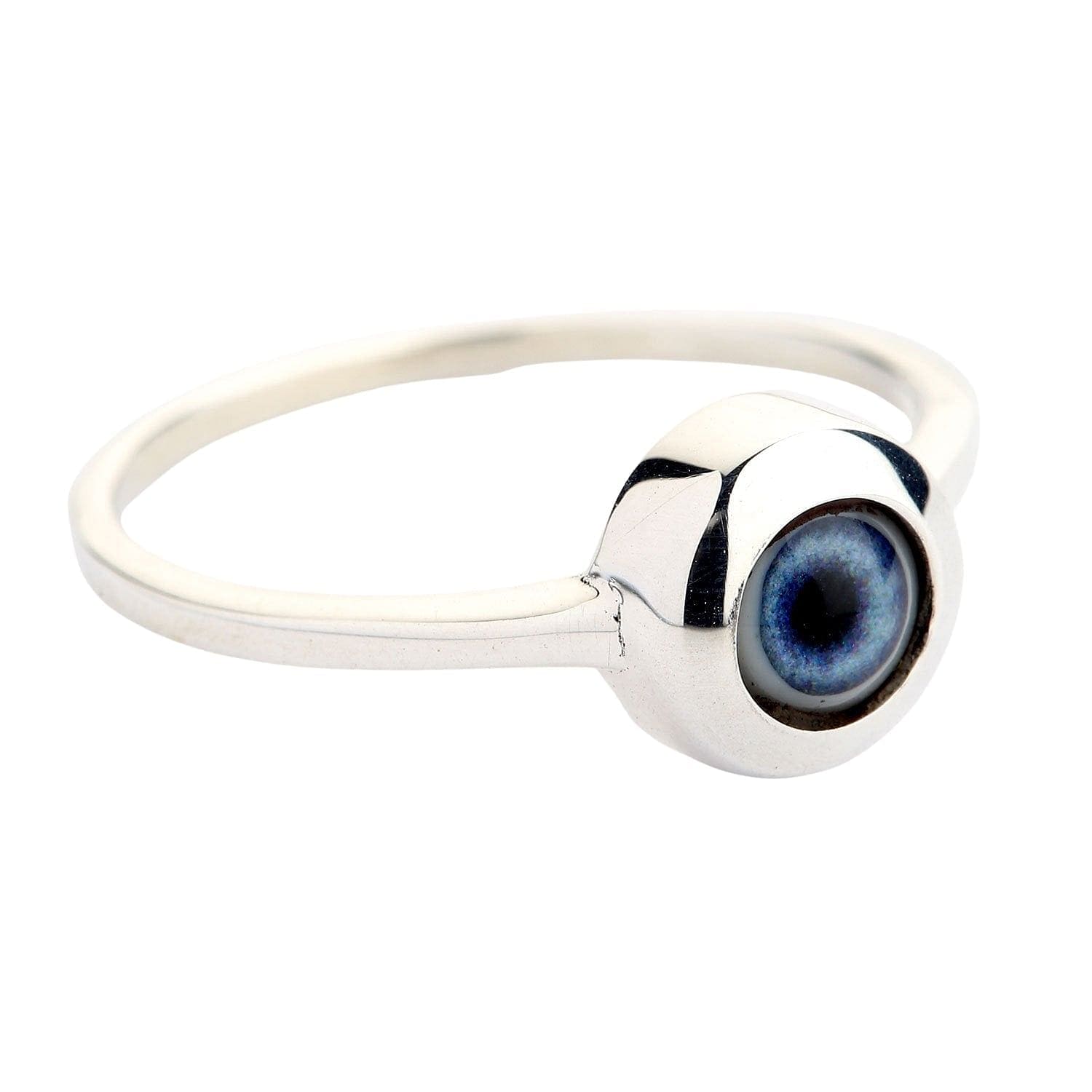 Solid 925 Silver Evil Eye Rings | Bikerringshop