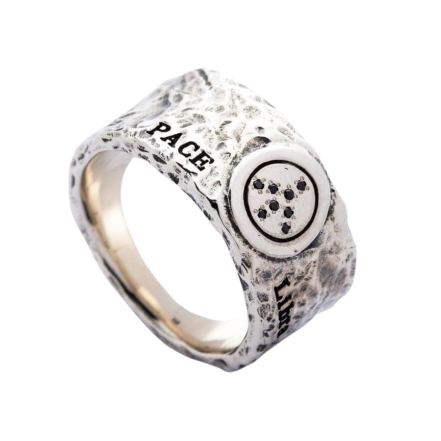 Silver Peace Ring, Sterling Silver Peace Sign Ring